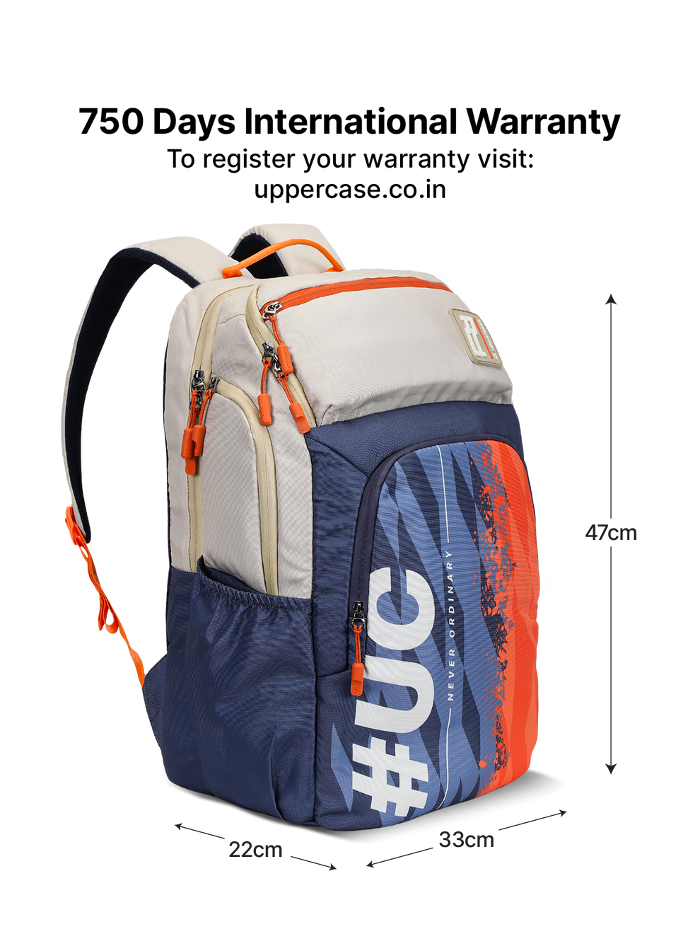 Buy Campus 04 2024 Blue Beige Backpack Online | uppercase