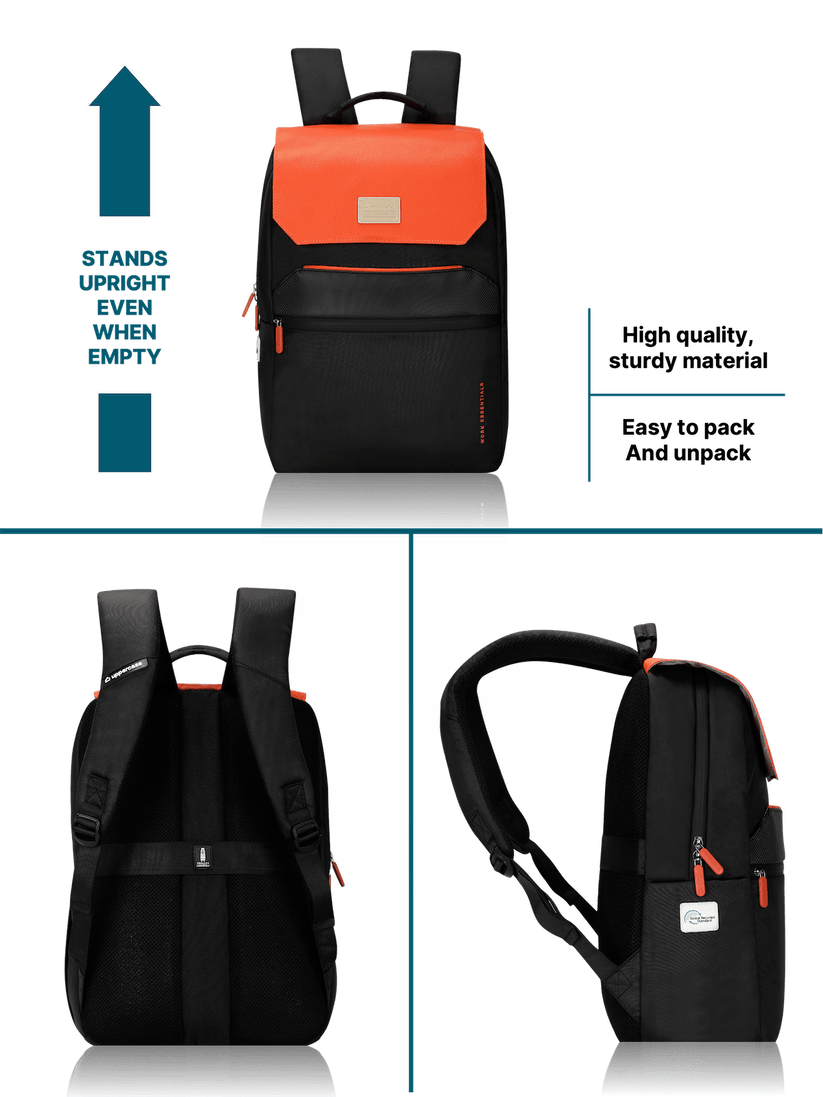 Shop Matrix Orange and Black Backpack Online