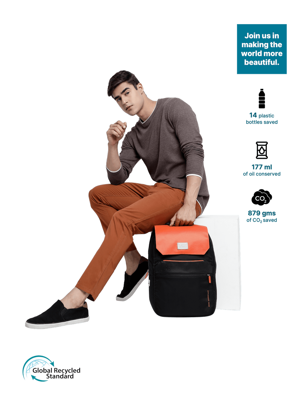 Buy Online: Matrix Professional Laptop Backpack (Orange)