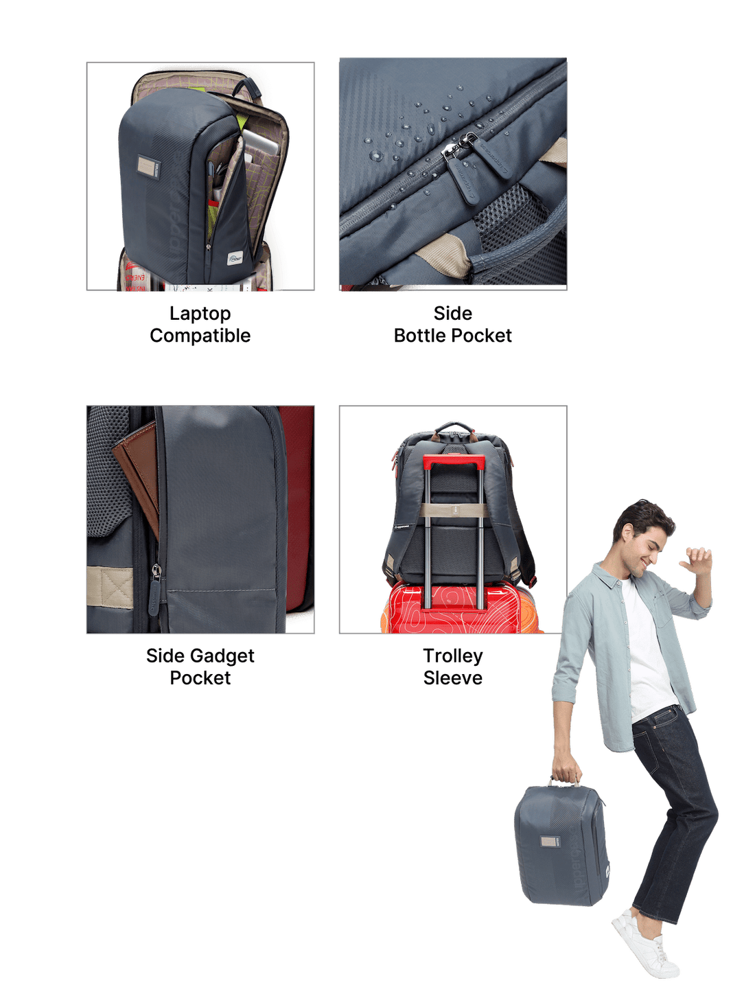 Shop Nexus Steel Blue Backpack Online