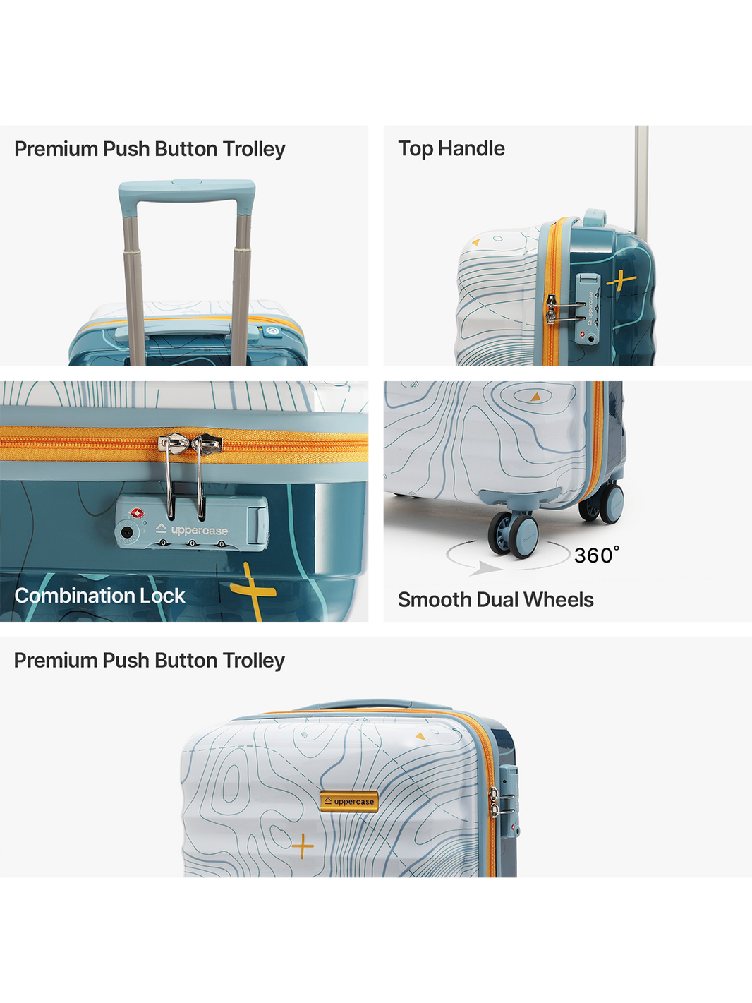 Hardside Luggage | Travel Suitcase for Men - uppercase