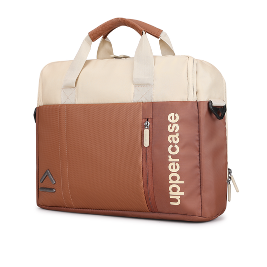 Shop Omega 02 Tan Laptop Messenger Bag Online