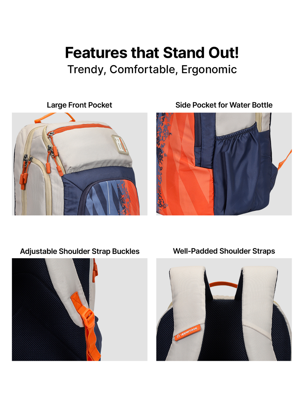 Buy Campus 04 2024 Blue Beige Backpack Online | uppercase